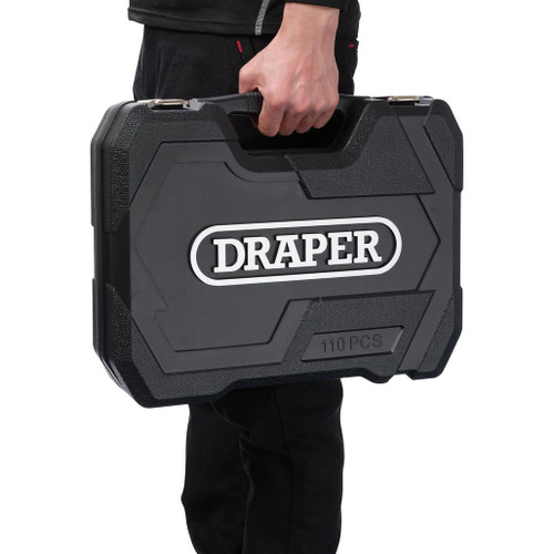 Draper HI-TORQ® Metric Socket and Bit Set, 1/4" and 1/2" Sq. Dr. (110 ...