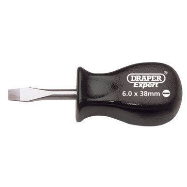 Draper Expert Plain Slot Mechanics Screwdriver, 6 x 38mm (19539 ...