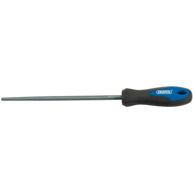 Soft Grip Engineers Round File and Handle, 200mm (44955) | Draper Tools