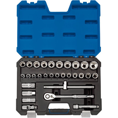 Draper Expert Metric Socket Set, 1/2" Sq. Dr. (30 Piece) (16466 ...