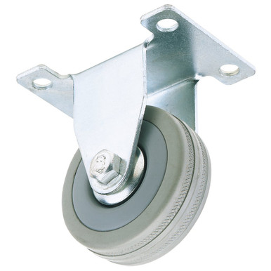 Fixed Plate Fixing Rubber Castor, 50mm Diameter, S.W.L. 50kg (65472 ...