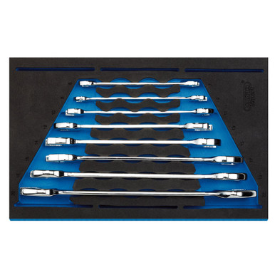 Draper Expert Open Ended Spanner Set in 1/4" Drawer EVA Insert Tray (8 ...