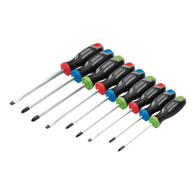 Pound Thru Soft Grip Screwdriver Set (9 Piece) (13487) | Draper Tools