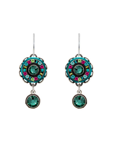 Firefly Multi Colored Drop Earrings | Silver and Pewter Gifts