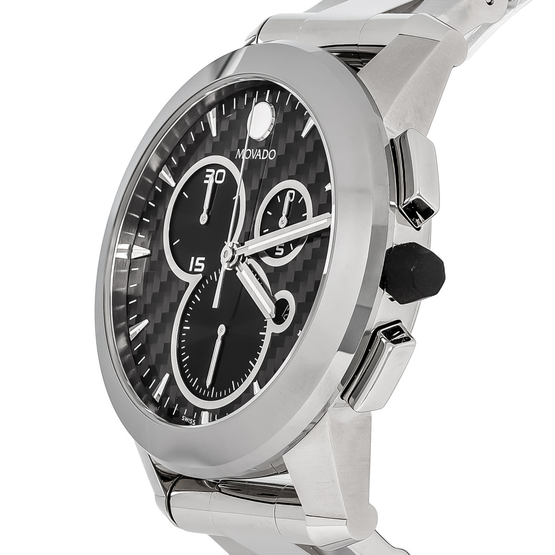Movado Vizio Men's Stainless Steel Swiss Quartz Chronograph Watch ...