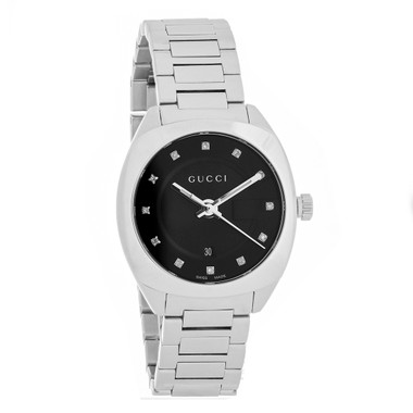 Gucci GG2570 Series Diamond Women's Black Dial Swiss Quartz Watch ...