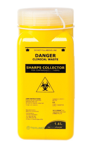 1.4 LITRE SHARPS CONTAINER SCREW TOP WITH INSERT - mySupply Store