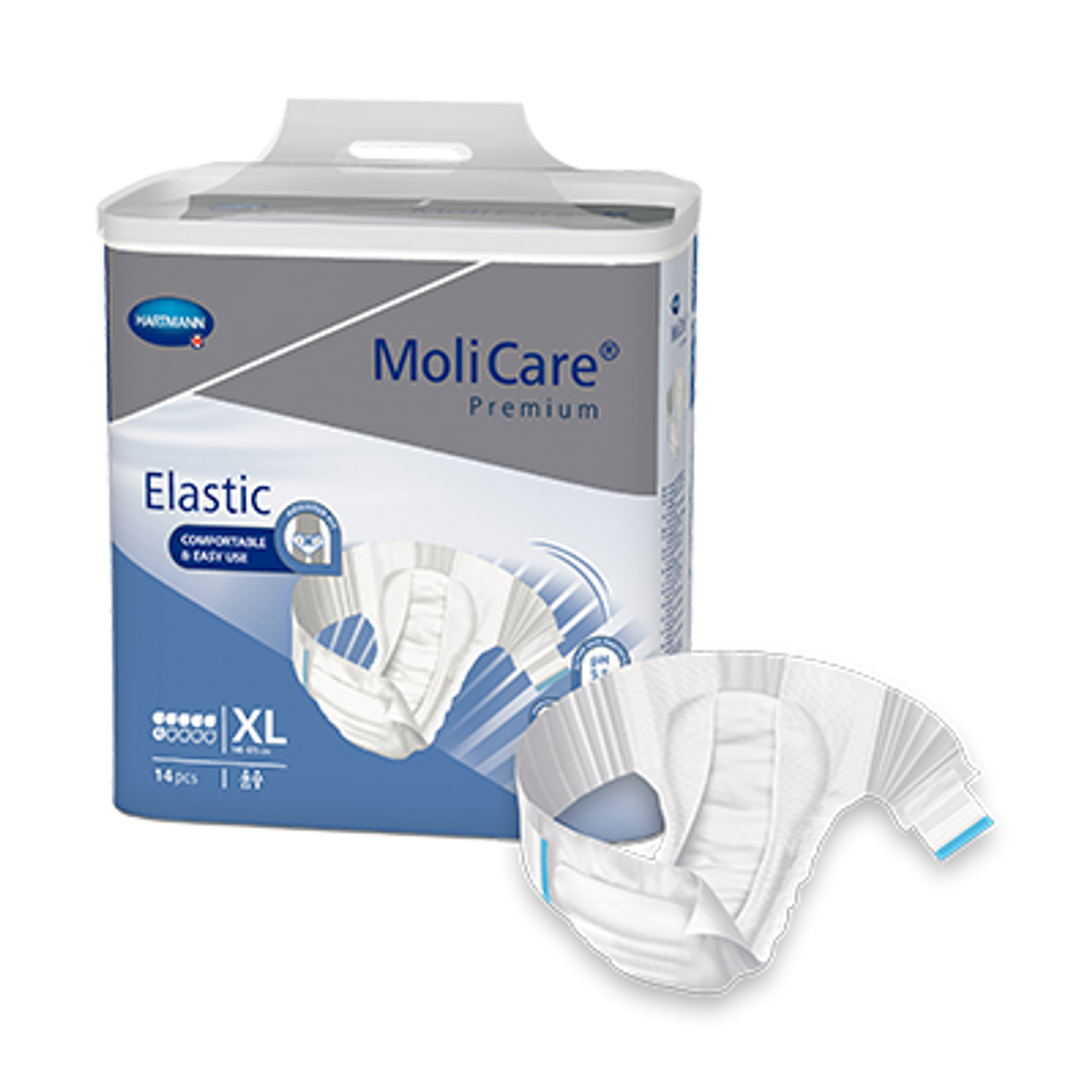 Molicare Premium Elastic 6d Xl Waist Hip 140 175cm 2786ml Carton