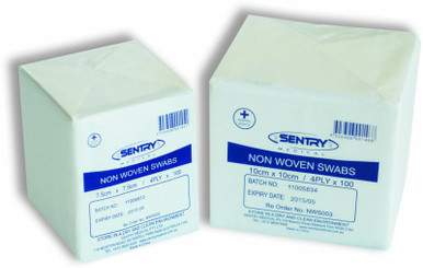 NON WOVEN SWAB 4PLY 10CM X 10CM (PACK OF 100) - mySupply Store