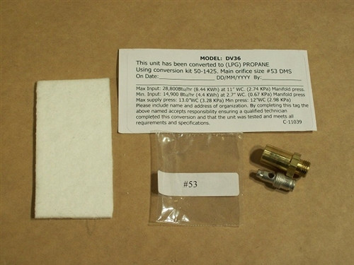 Enviro DV36 Conversion Kit - LP - 50-1425