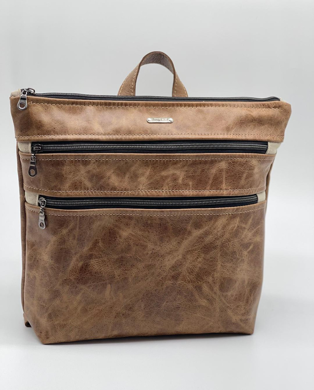 Leather Backpack - Convertible