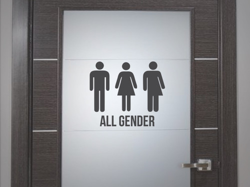 All Gender Restroom Vinyl Decal - Store Decals