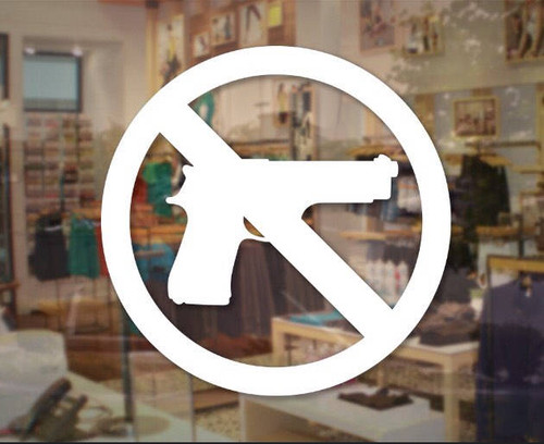 No Guns Allowed Sign - Store Business Sticker Window Storefront ...