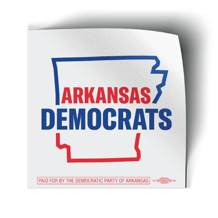 Arkansas Democrats (3.5" x 3.5" Vinyl Sticker -- Pack Of Two ...