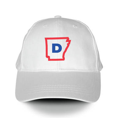 Logo Icon (White Baseball Cap) - Arkansas Democratic Party Webstore