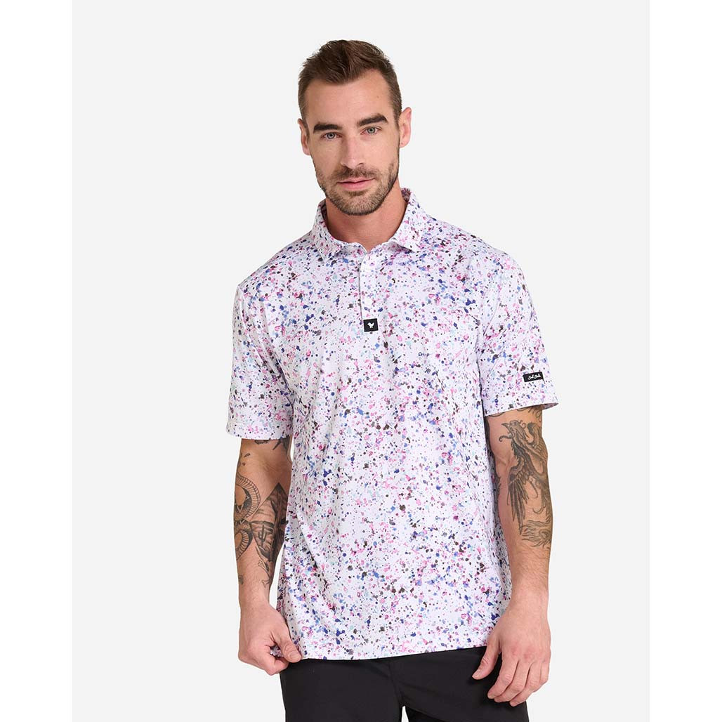 Bad Birdie Paint Splatter 3 Core Performance Polo | Embers Golf