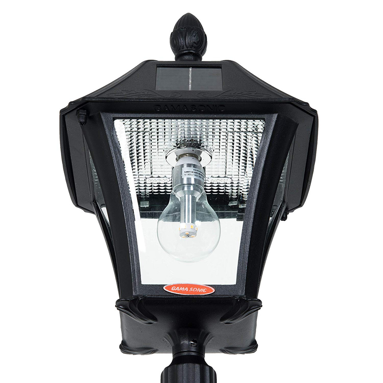 Solar Pole Light with Planter and EZ Anchor | Solar Coach Lantern