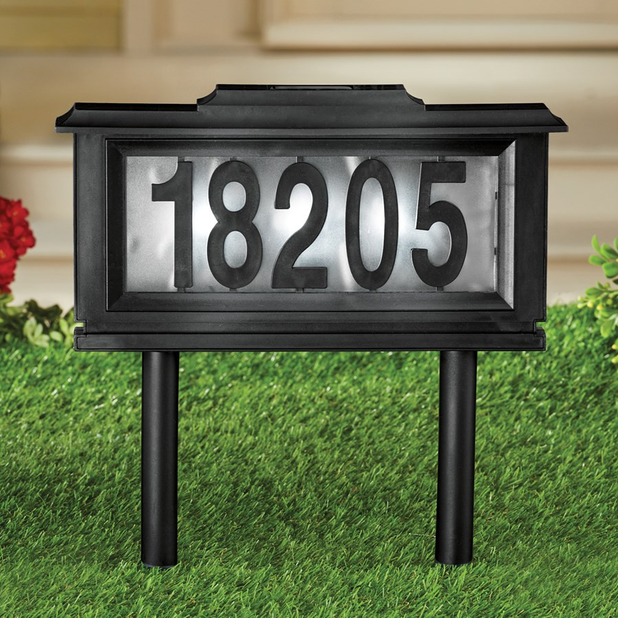 Solar Address Light | Up to 6 House Numbers | Sturdy Hard Plastic