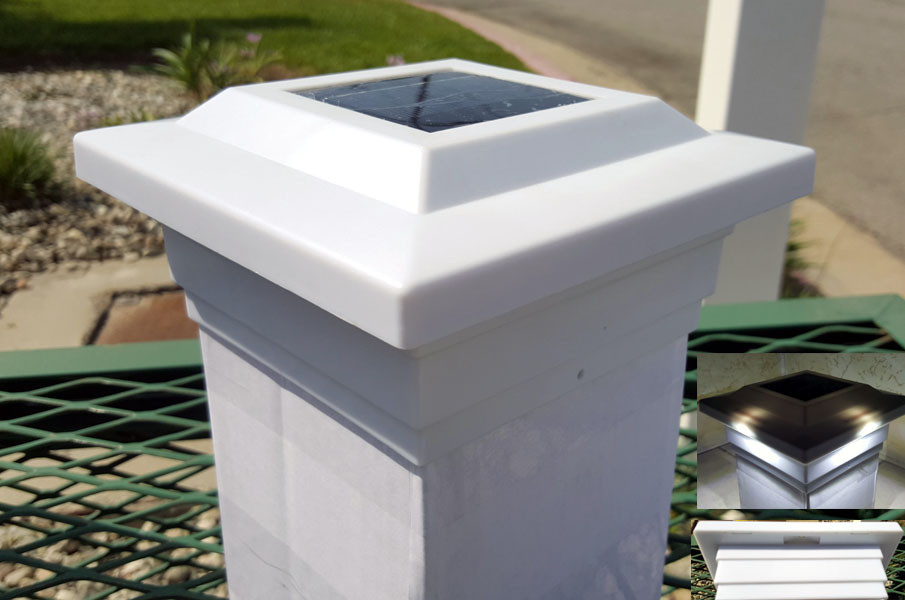 Solar Post Cap Lights | Solar Fence Post Cap Lights | Deck Lights