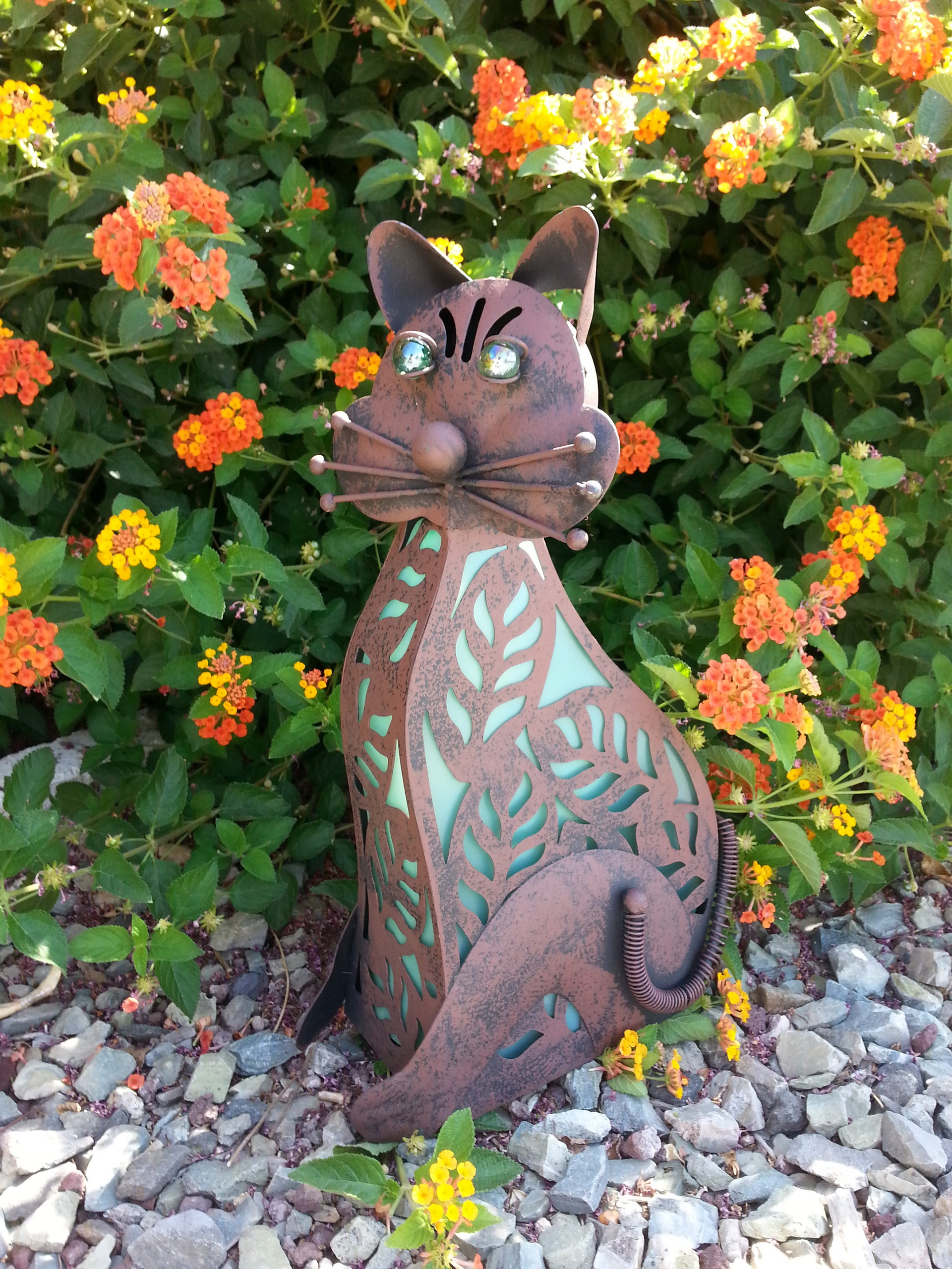 Schnauzer Metal Solar Dog Light | Solar Animal Garden Light | 18 Inch