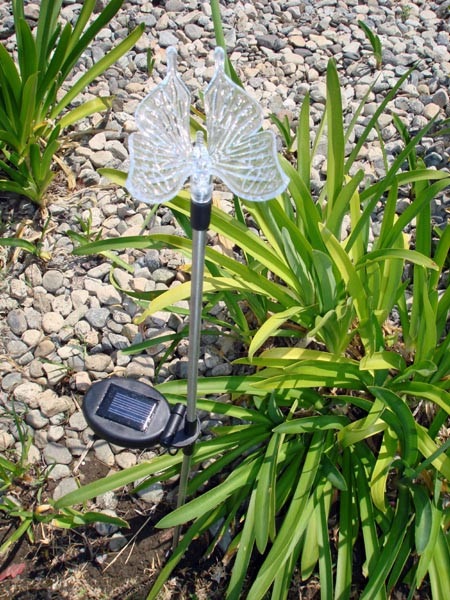 Butterfly Solar Powered Garden Lights | 5 Butterflies & Steady On LED