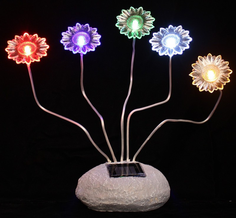 Flower Solar Lights | Solar Lamp Post Light with Planter