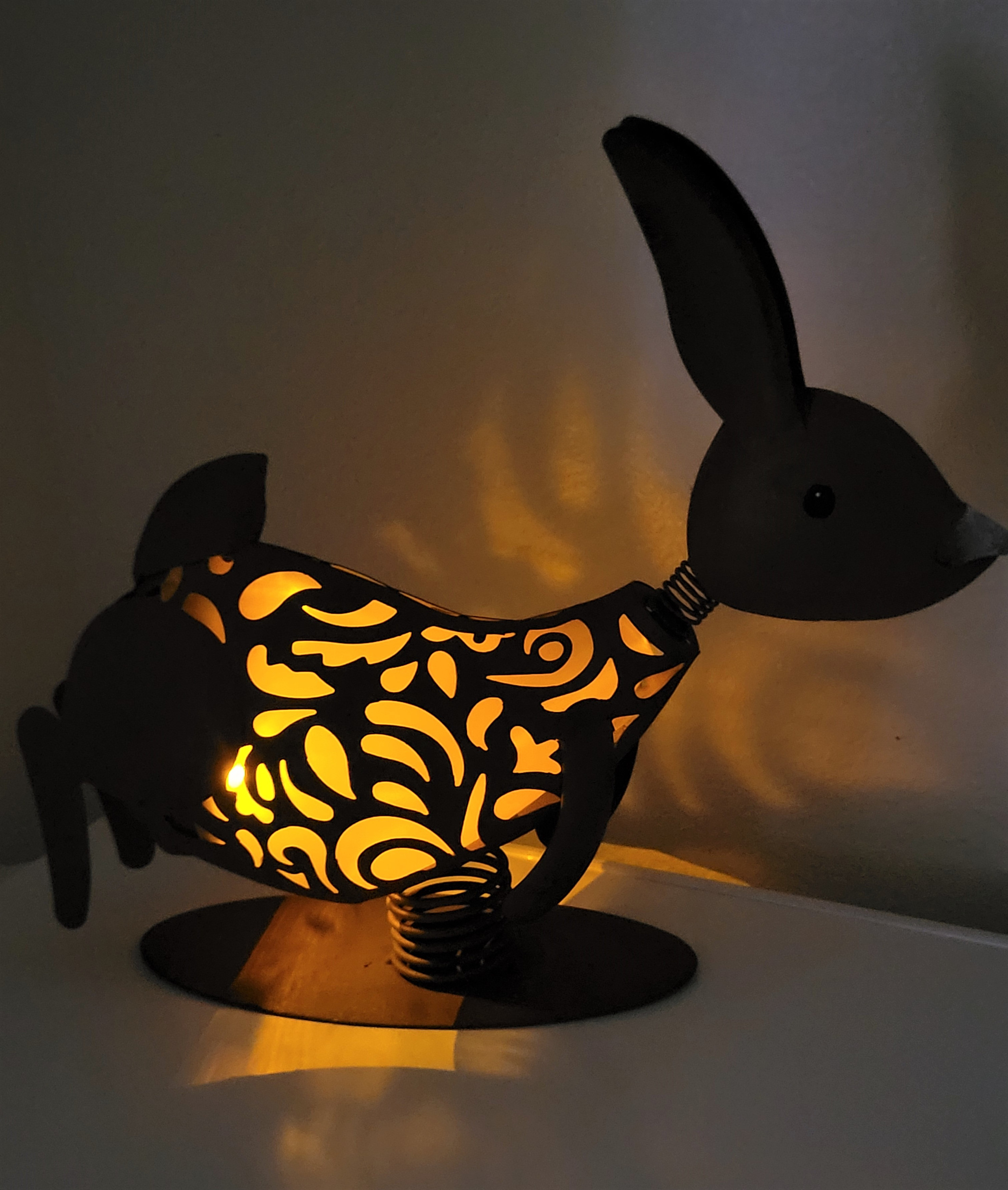 Bunny Rabbit Solar Statue Light Named Honey | 18 Inches Long
