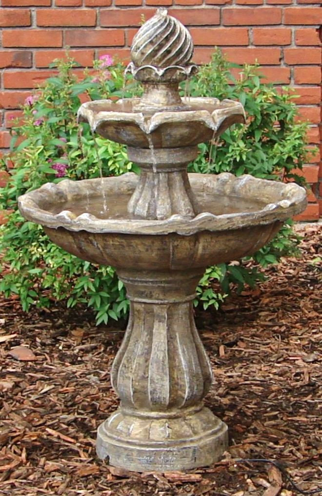 Solar Bird Bath Fountain 2 Tier | 4 Finishes | Dry Run Protection