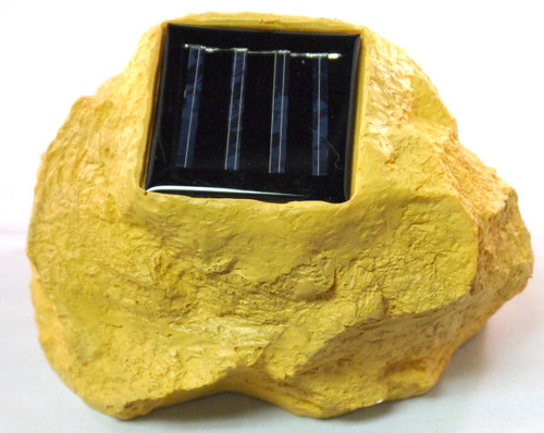 Solar Powered Rock Lights for Yard and Landscape, Sandstone Set of 4