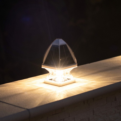 4x4 & 5x5 Solar Post Cap Lights | 2 White | 10 Year Life | 40 Lumen