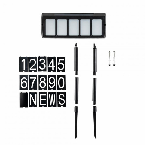 Solar Address Light | Bright and Warm White LED | Ground or Wall Mount