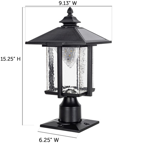Black Solar Coach Light | 3" Fitter & Flat Mount | Newest Technology