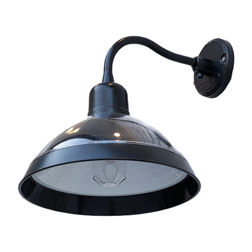 Barn Solar Wall Light | Black Coastal Approved with Morph Solar Panels