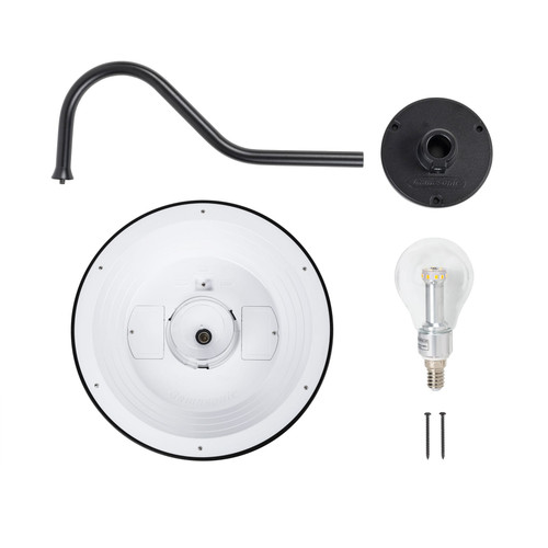 Solar Gooseneck Barn Light | Quality Wall Mount | White Finish