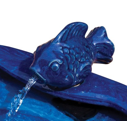 Ceramic Solar Koi Water Fountain by Smart Solar | Free Shipping