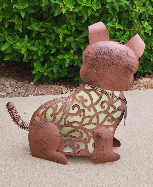 Dog Solar Light | Metal Rescue Dog Solar Animal Garden Light