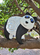 Baby Panda Solar Statue | Metal Solar Animal Garden Light