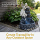 Angel Solar Powered Cascade Fountain | Battery Backup & LED | 29 IN