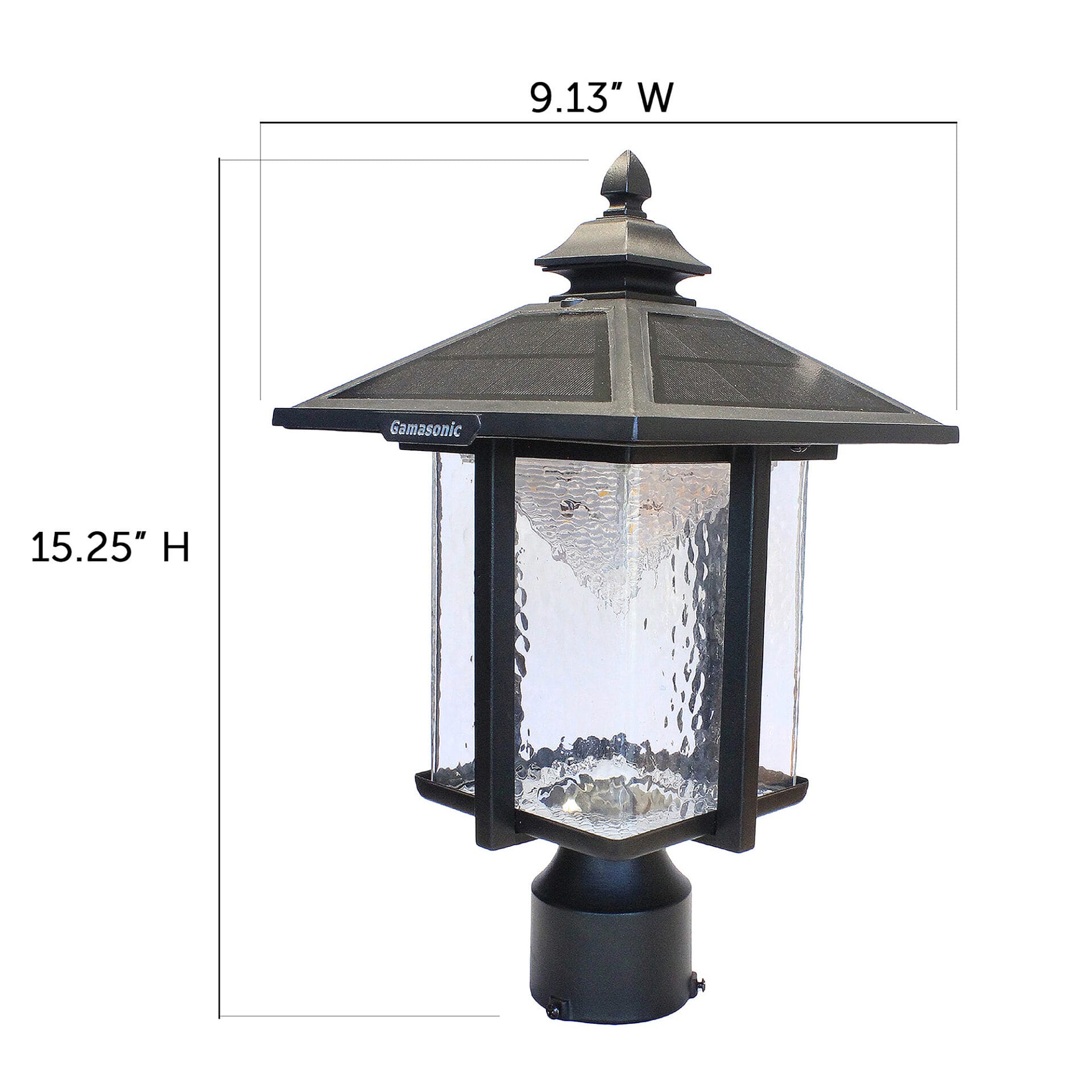Solar Coach Post Lantern Solar Coach Light | Concrete Gray Aluminum