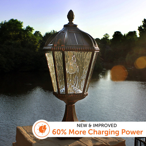 Solar Carriage Light for Column-Pier-Post | Royal Brushed Bronze