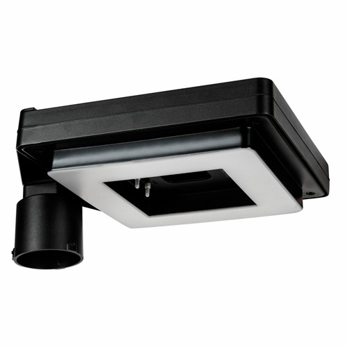 Commercial Solar Post Light | 3" Fitter Modern Square Black | Timer