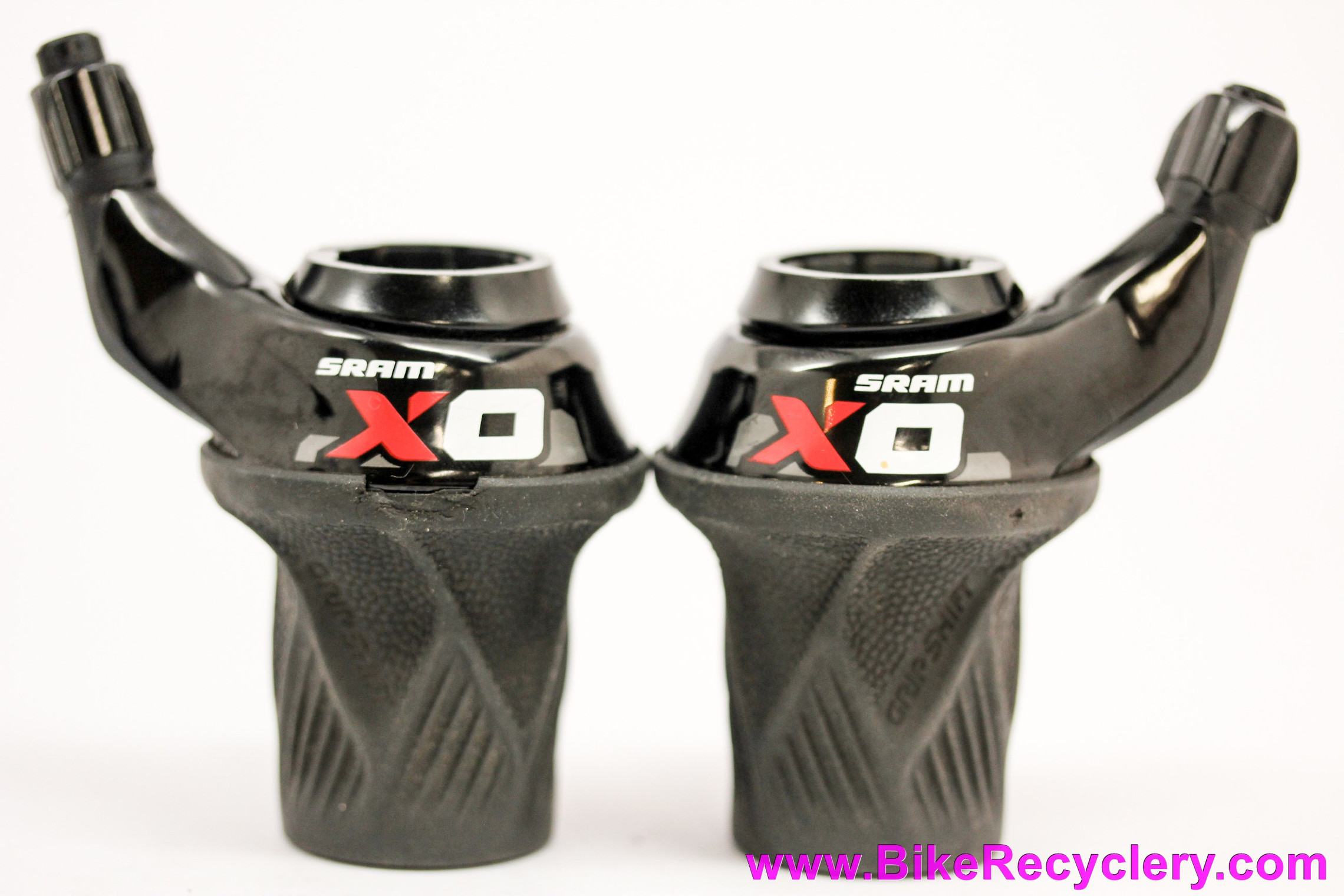SRAM X0 10 Speed Grip Shifters: 2x10 / 1x10 - Black/Red - Lock On Grips ...
