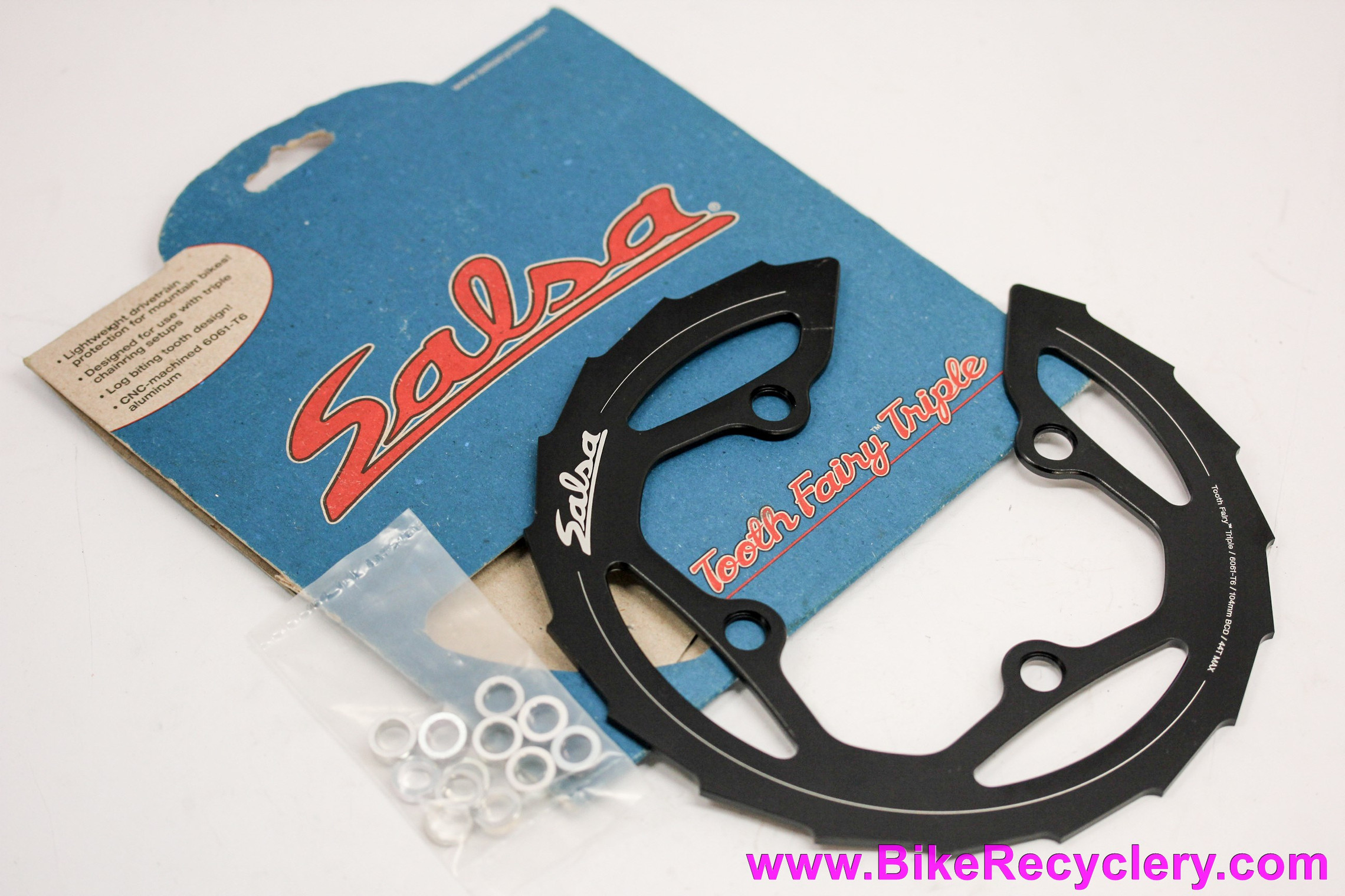 NOS/NIB Salsa Tooth Fairy Triple Bash Guard: 104mm BCD x 44t Max - Bike ...