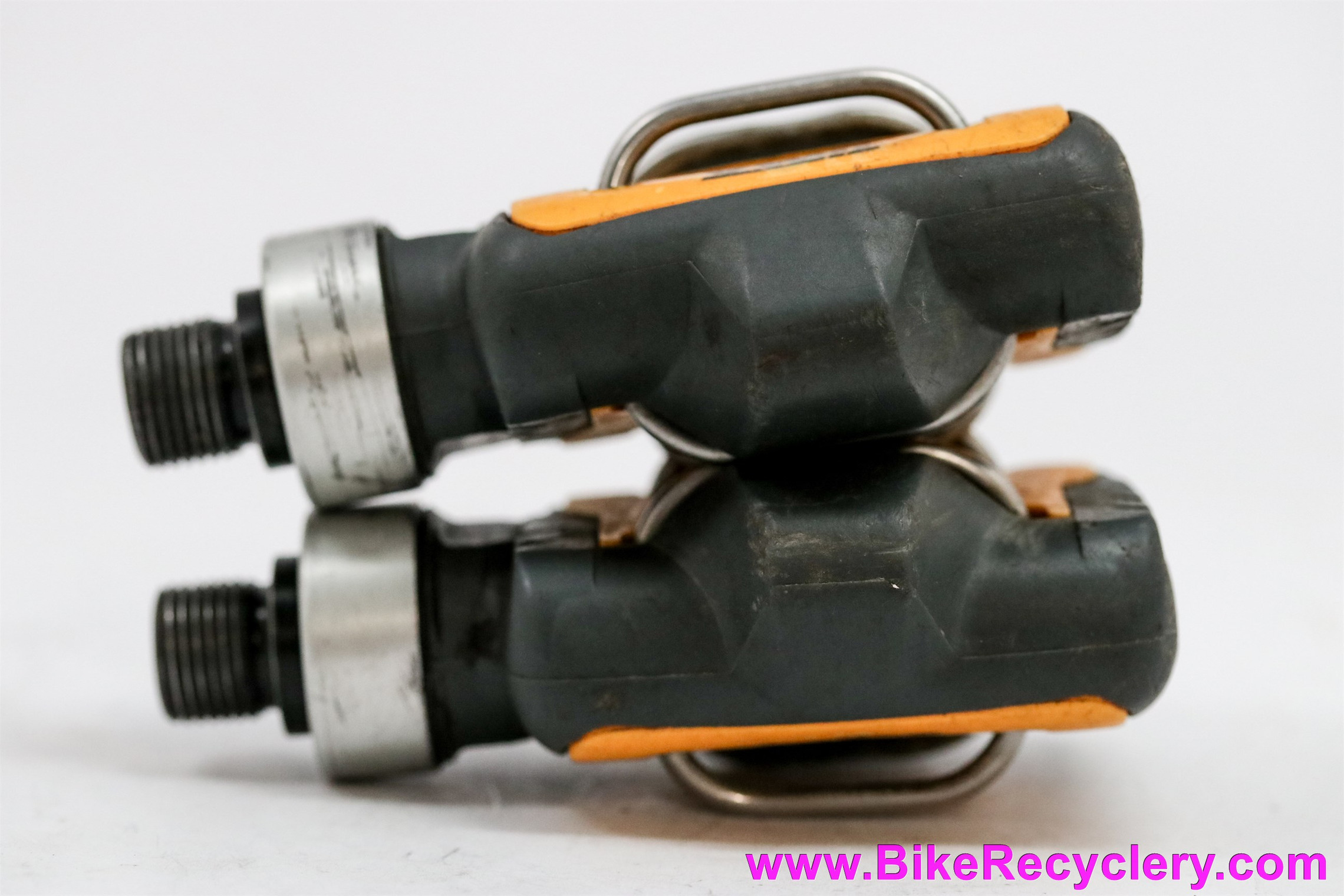 Time ATAC Clipless Pedals: Yellow/Grey/Silver (EXC+) - Bike Recyclery