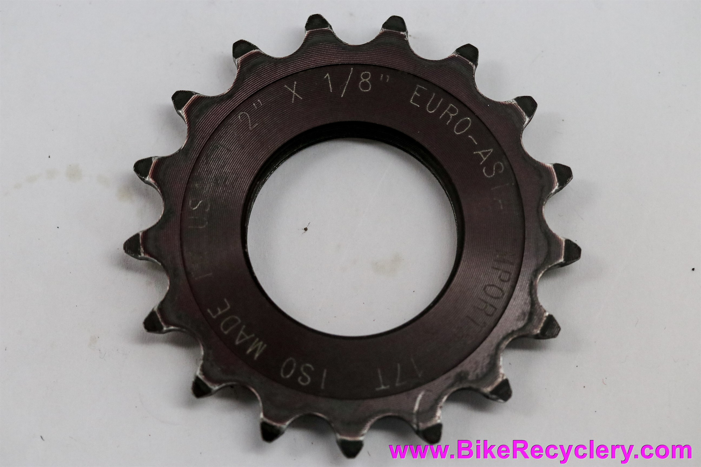 Euro Asia Imports Deluxe Track Cog: 17t - 1/8" - Black - Bike Recyclery