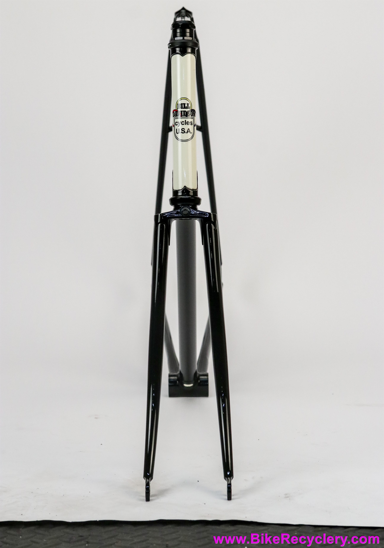 NOS Bill Davidson Custom "Path Racer" Lugged Frame/Fork: 62cm x 60cm ...