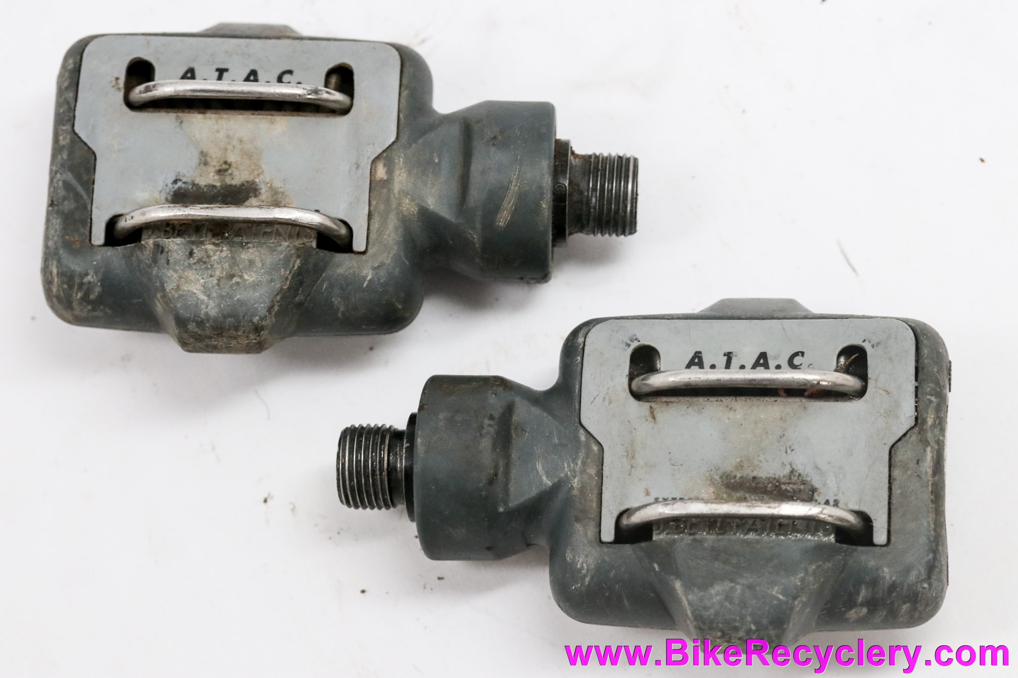 Time ATAC Clipless Pedals: Grey - Vintage 1990's - Bike Recyclery