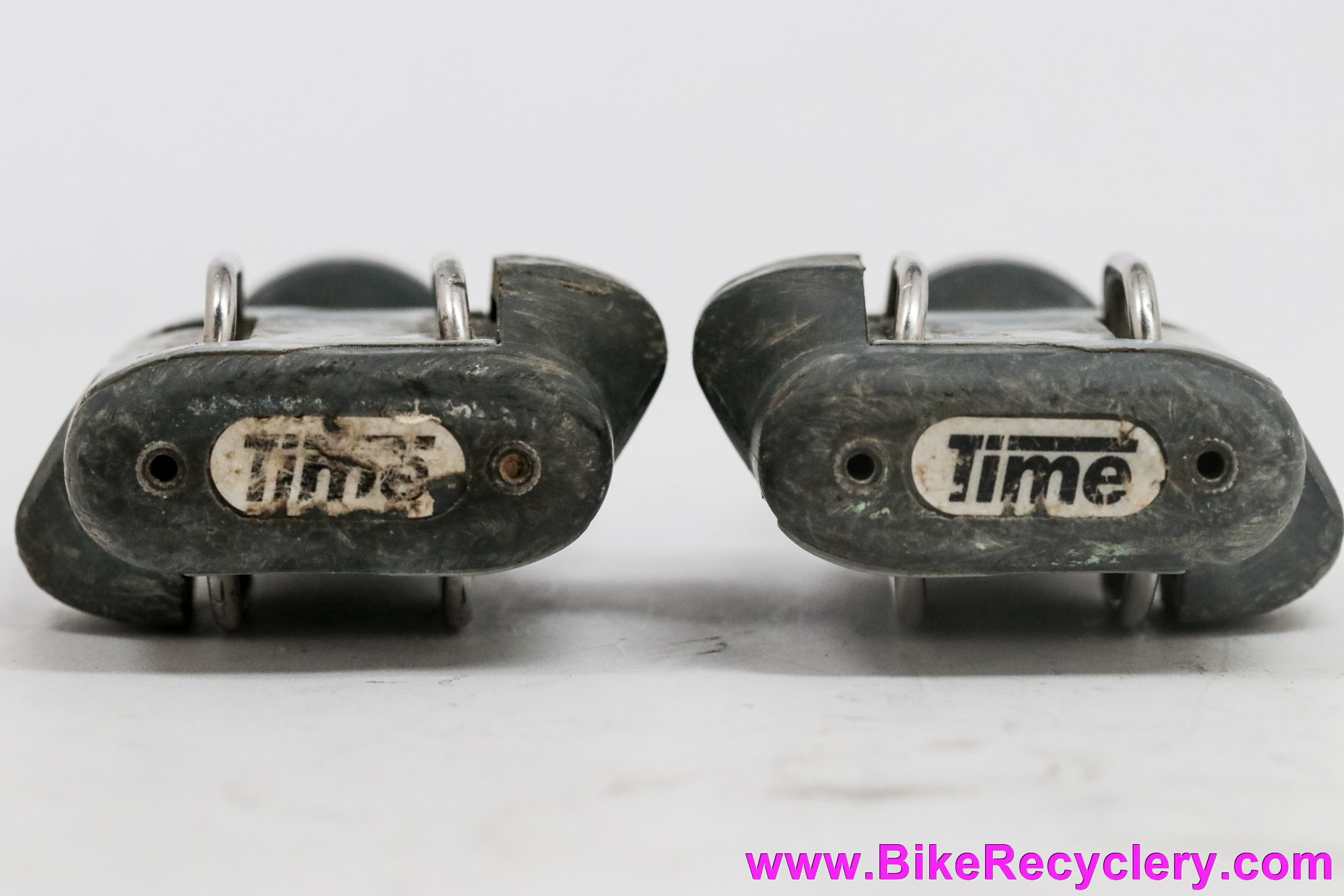 Time ATAC Clipless Pedals: Grey - Vintage 1990's (EXC) - Bike Recyclery