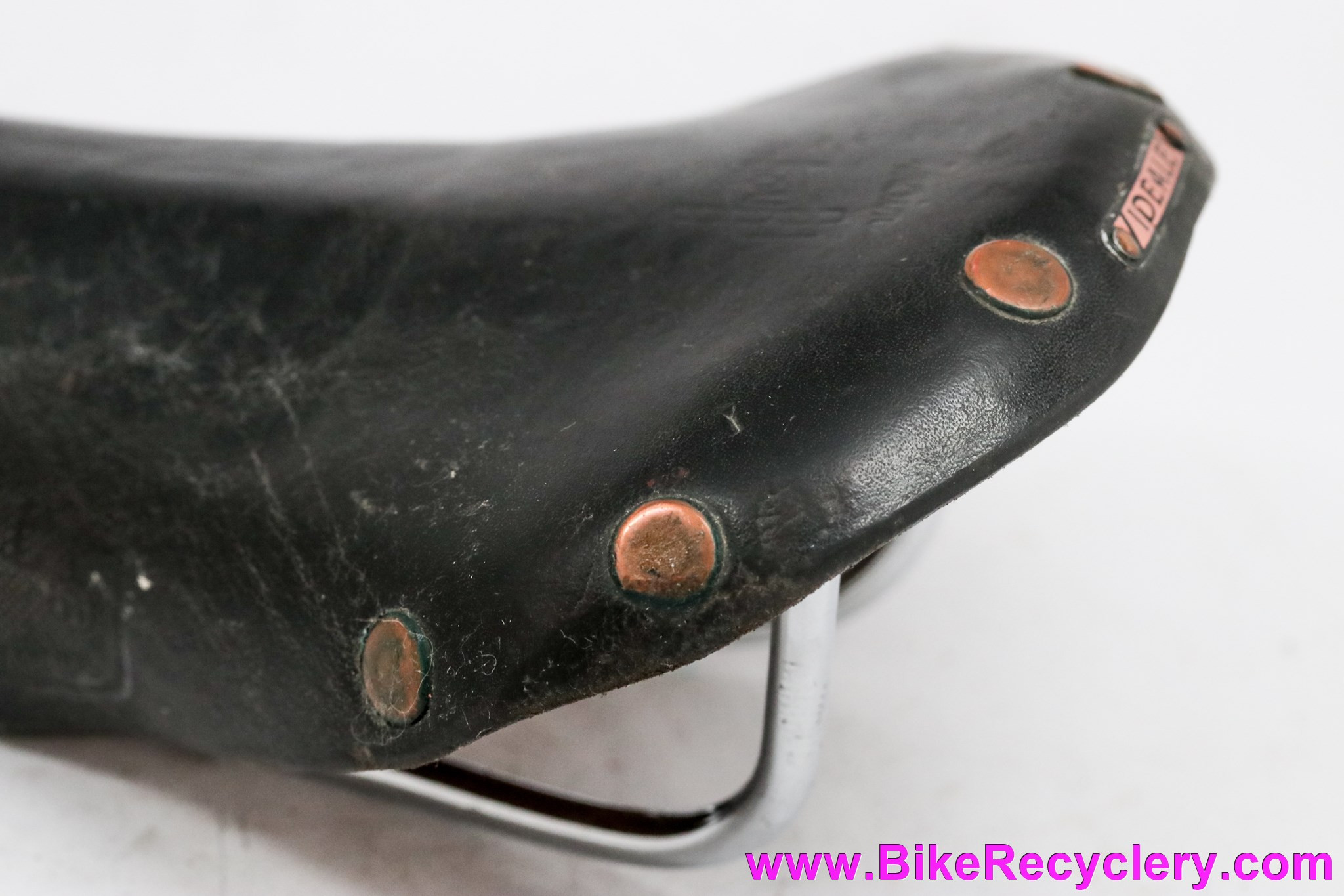 Ideale TB 90-CR Daniel REBOUR Leather Saddle: Black - Copper Rivets ...