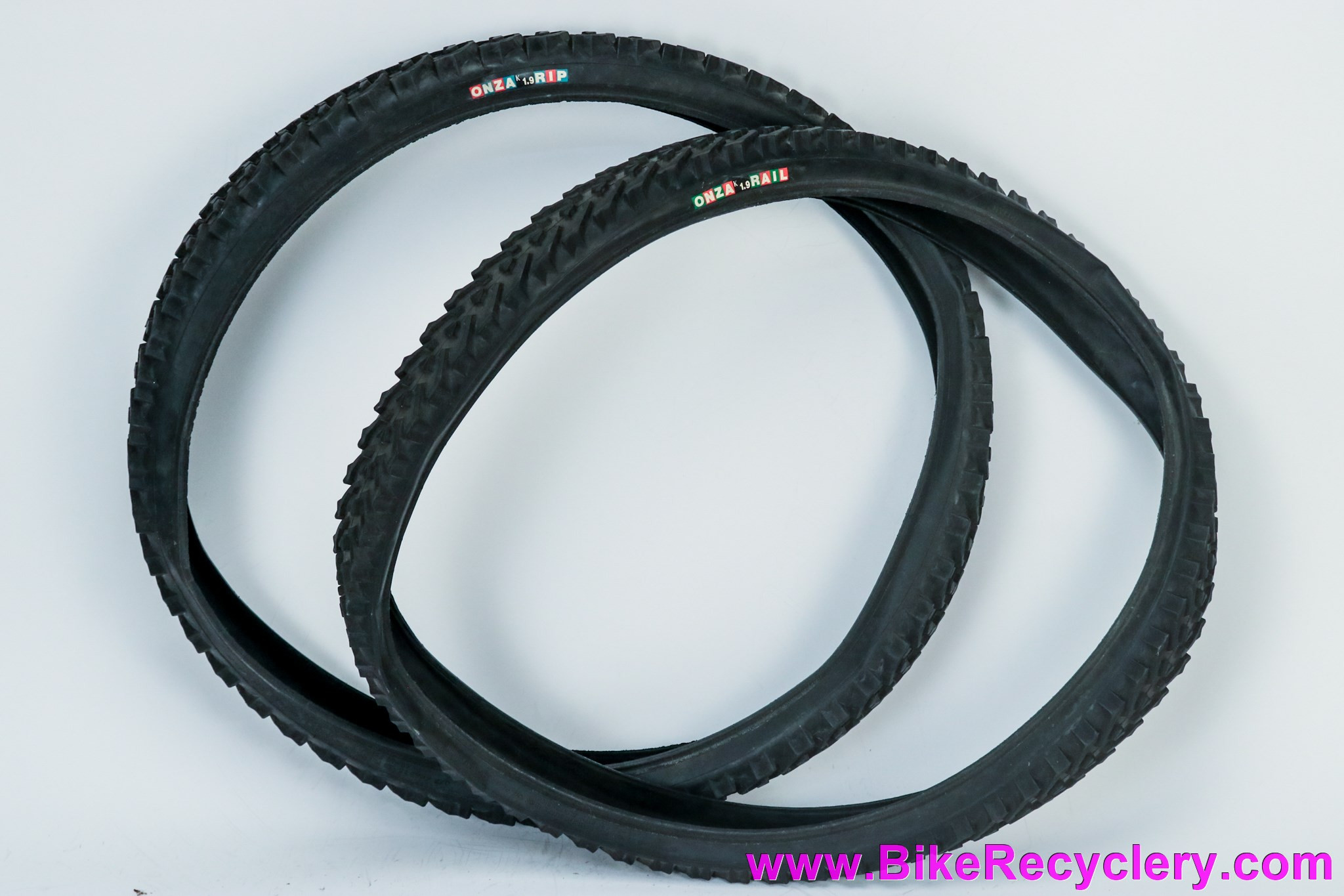 NOS Onza Rail + Rip Tires: 26" x 1.9" - Black - Vintage 1990's (Pair ...